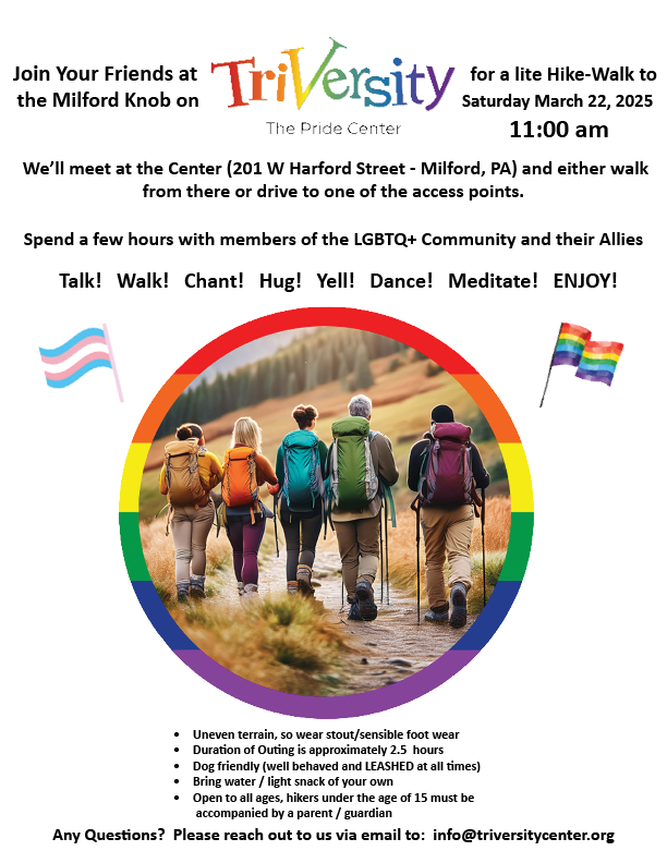 TODAY!! Hiking with TriVersity! Saturday, March 22nd - 11:00 am ...
